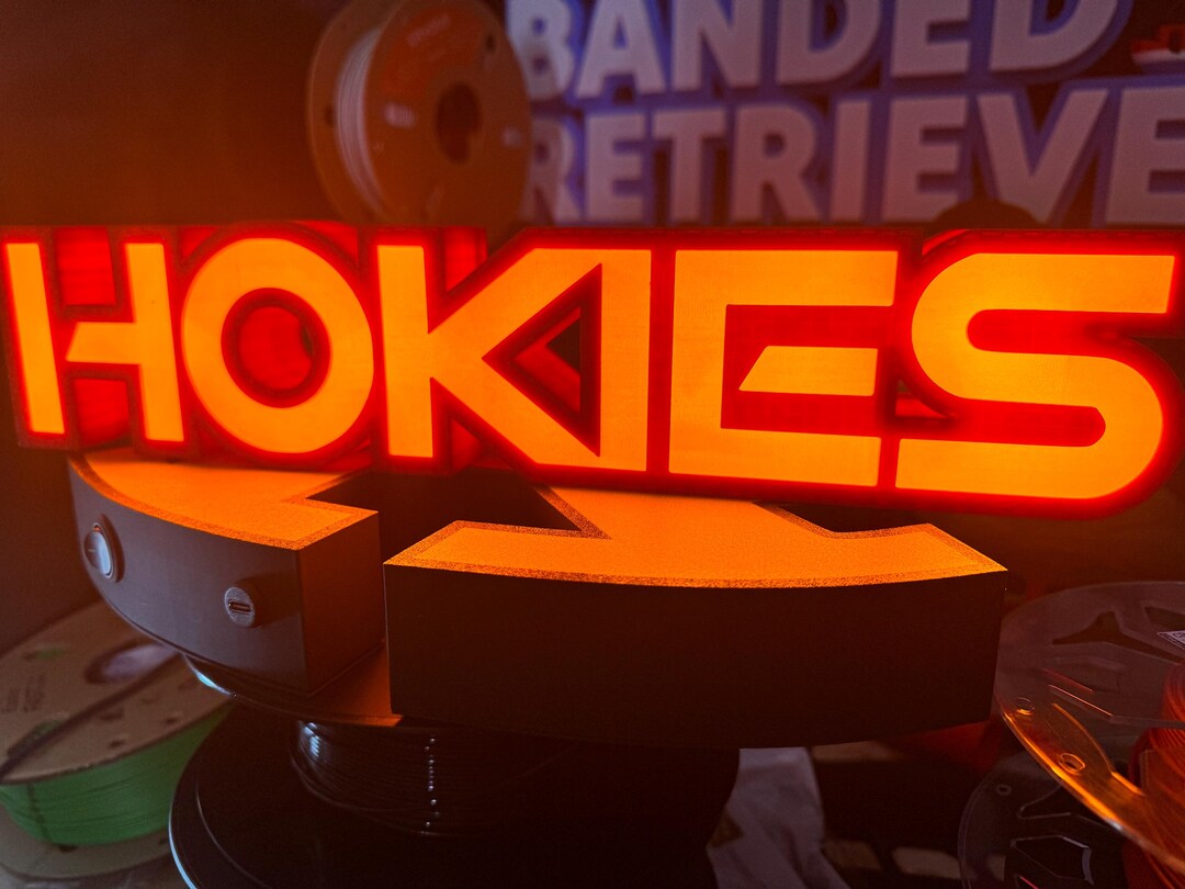 Virginia Tech Hokies LED Lightbox – Glowing Team Spirit Sign - Etsy