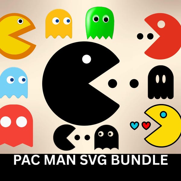 Pacman Svg - Etsy