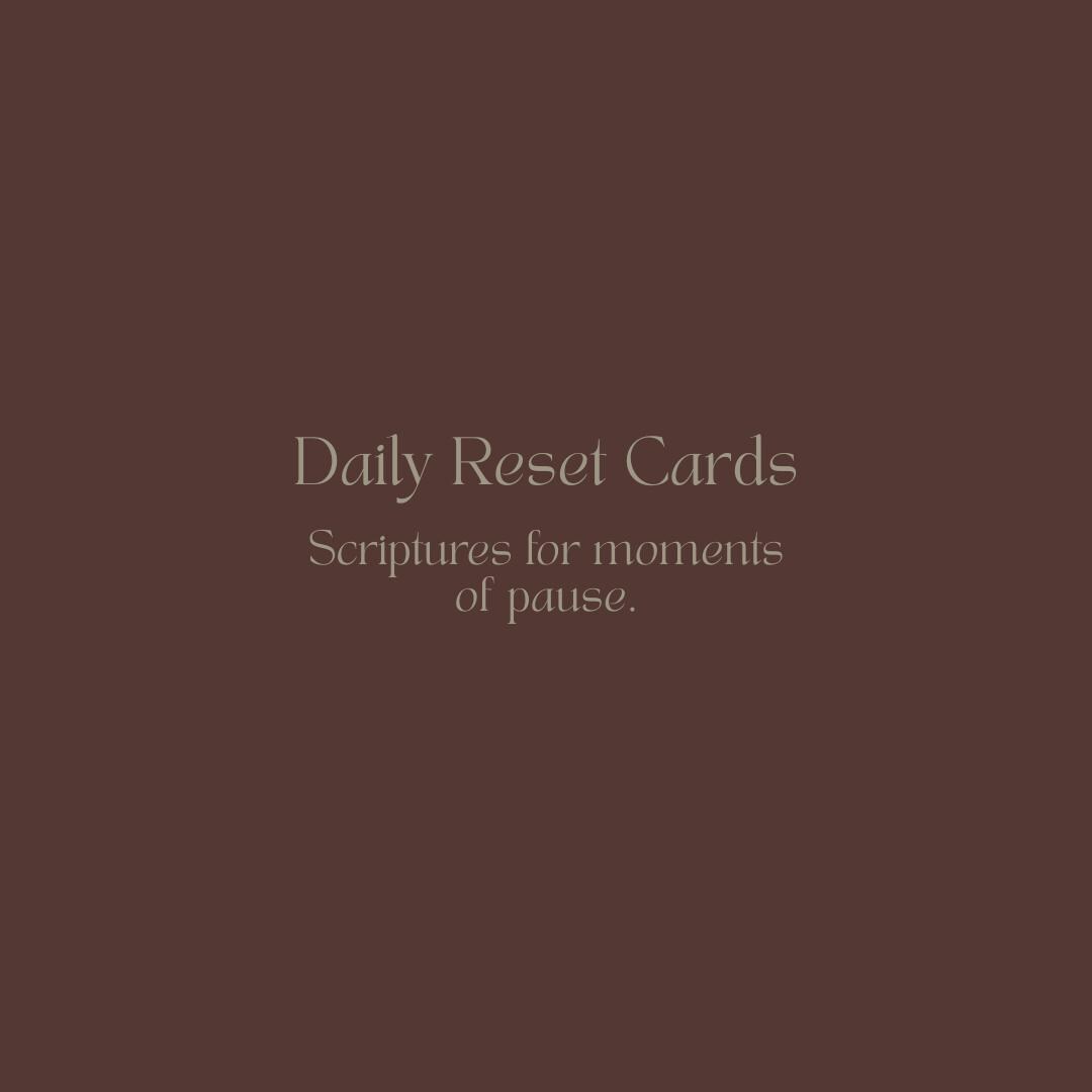 Daily Reset Cards | Printable Scripture Encouragement Cards | Self Care ...