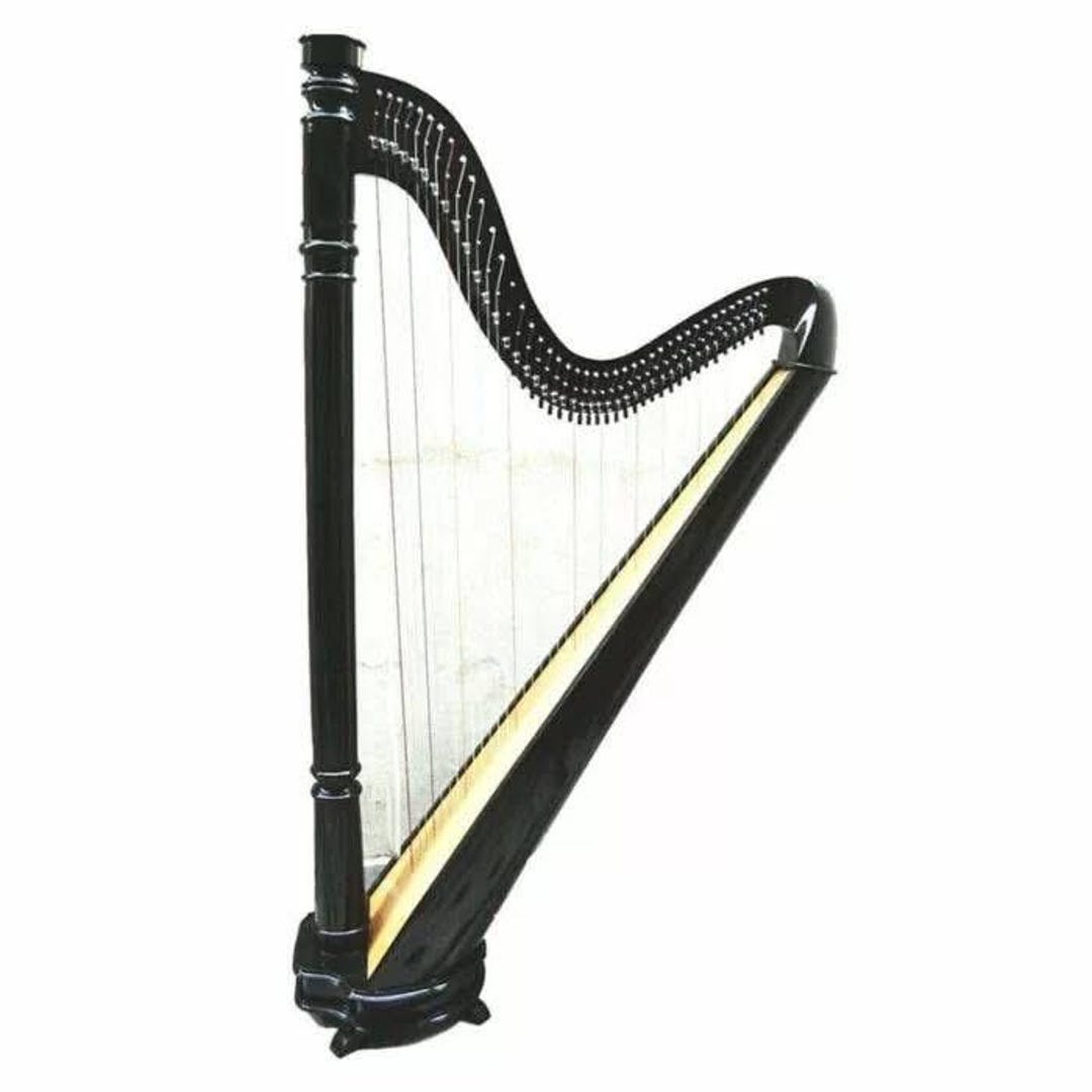 38 String Rosewood Irish Harp: Hand Carved Celtic Musical Instrument - Etsy