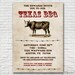 Vintage Texas BBQ Invitation Printable or Printed w/ FREE | Etsy