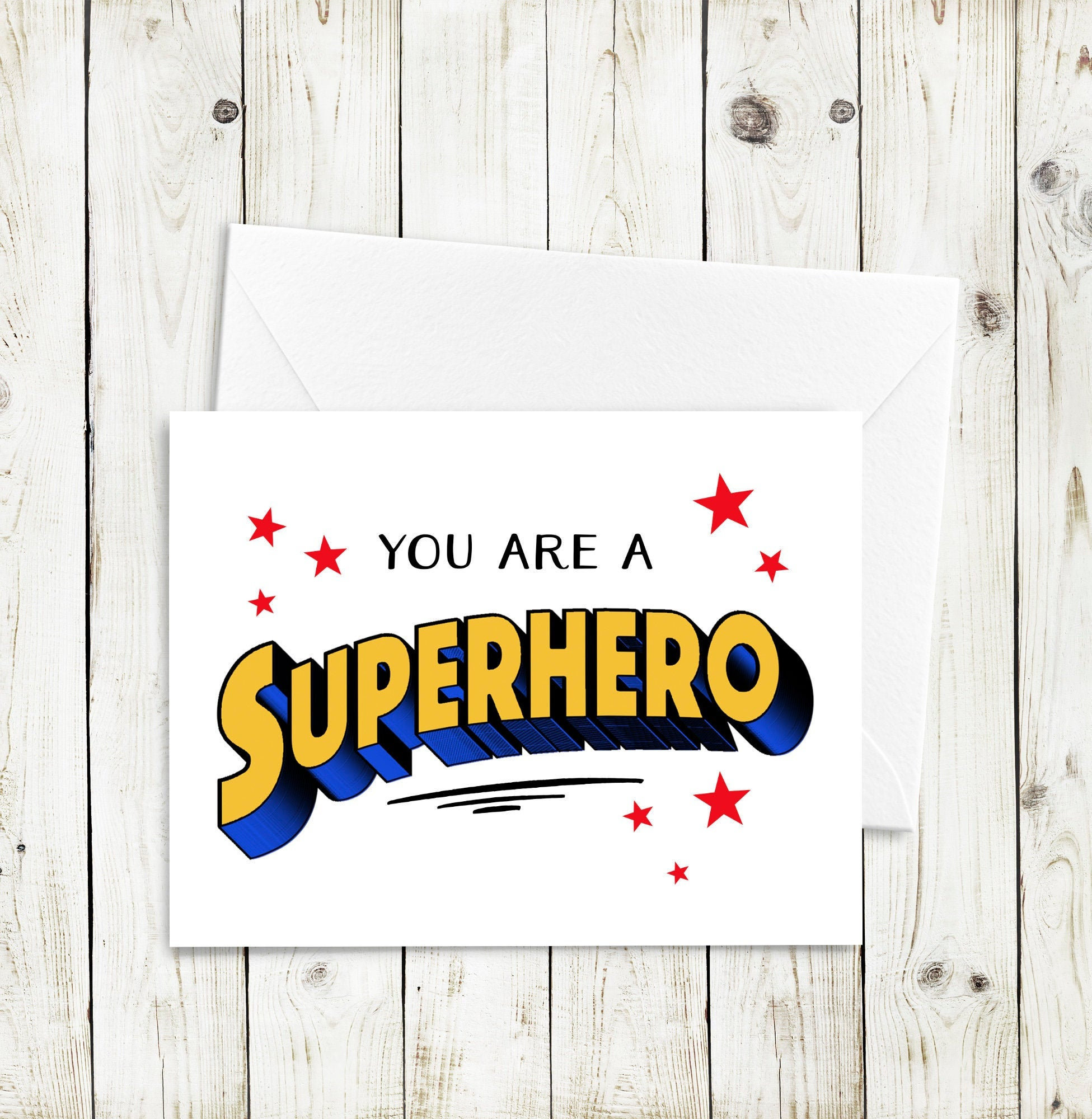 You Are A Superhero Printable Greeting Card - Instant Download - Etsy