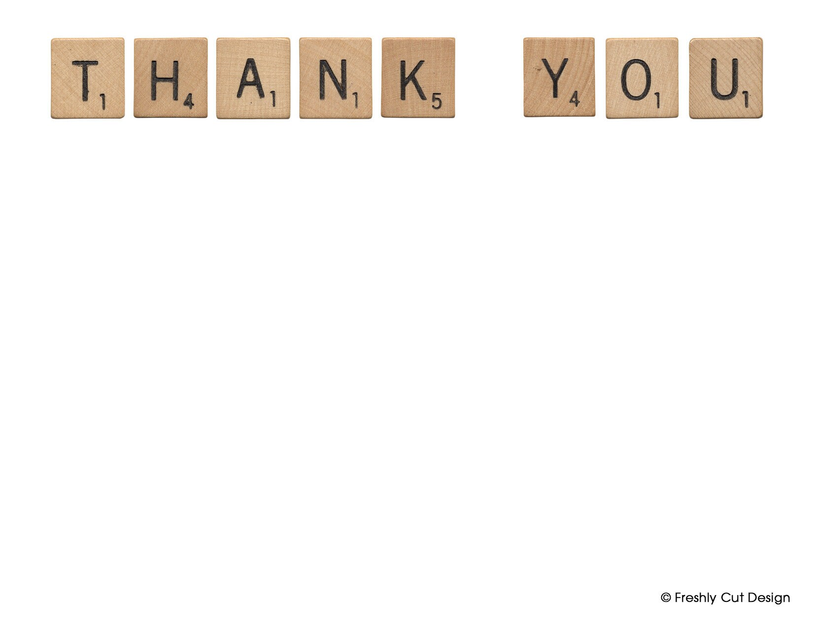 Scrabble Tiles Thank You Card - Instant Download - Etsy