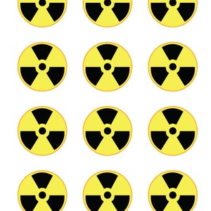 Radioactive Symbol 2" Printable Treat Toppers or Labels - Etsy