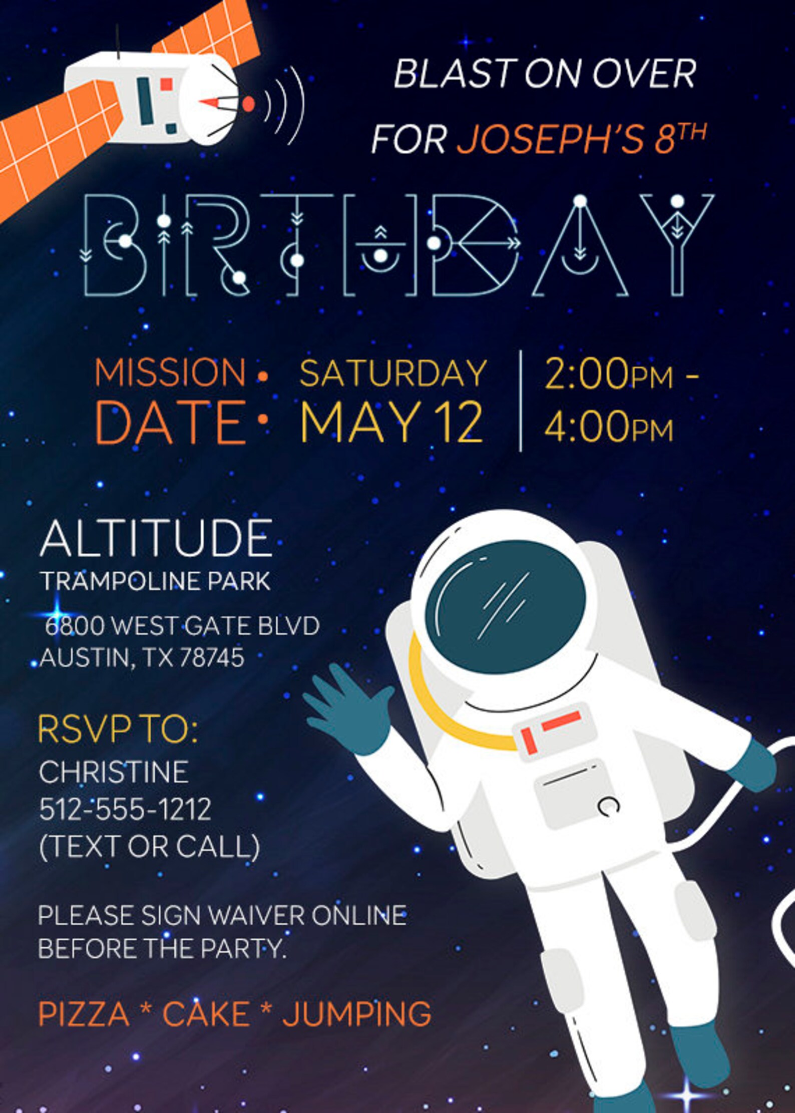 Blast off Birthday Invitation Printable or Printed w/ FREE | Etsy