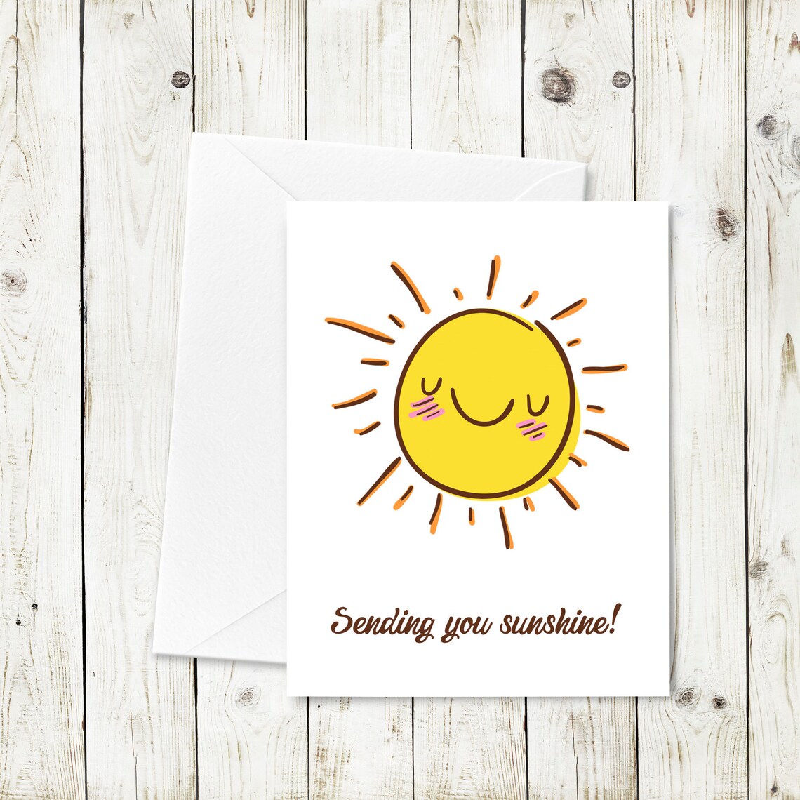 Sending You Sunshine Printable Greeting Card (Download Now) - Etsy