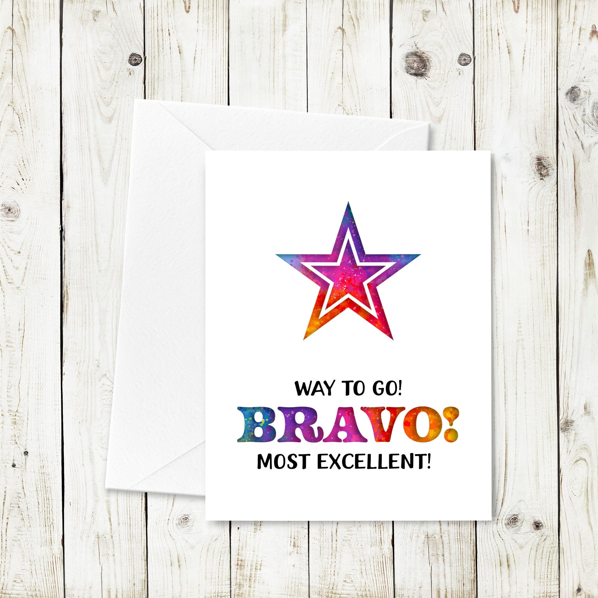 Bravo! Way to Go! Printable Card - Instant Download - Etsy