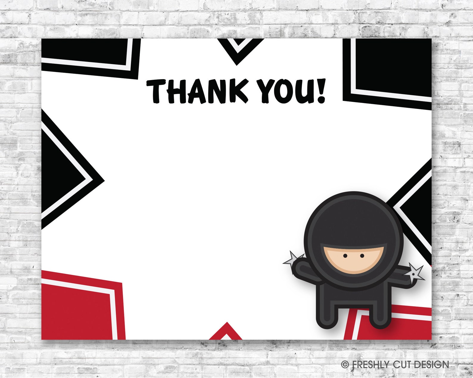 Hi Yah Matching Thank You Card Instant Download - Etsy