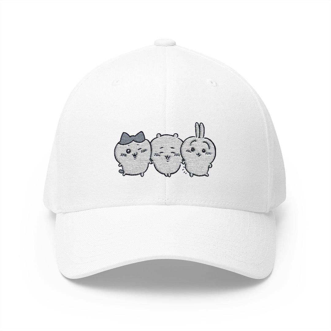 Hachiware Chiikawa Usagi Embroidered Cap - Kawaii Manga Cute Adjustable ...