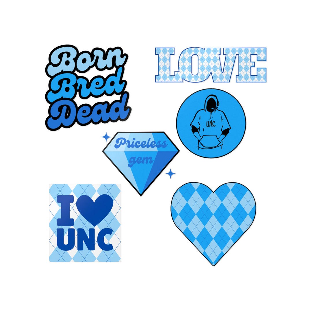 UNC Vibes Sticker Pack - Etsy