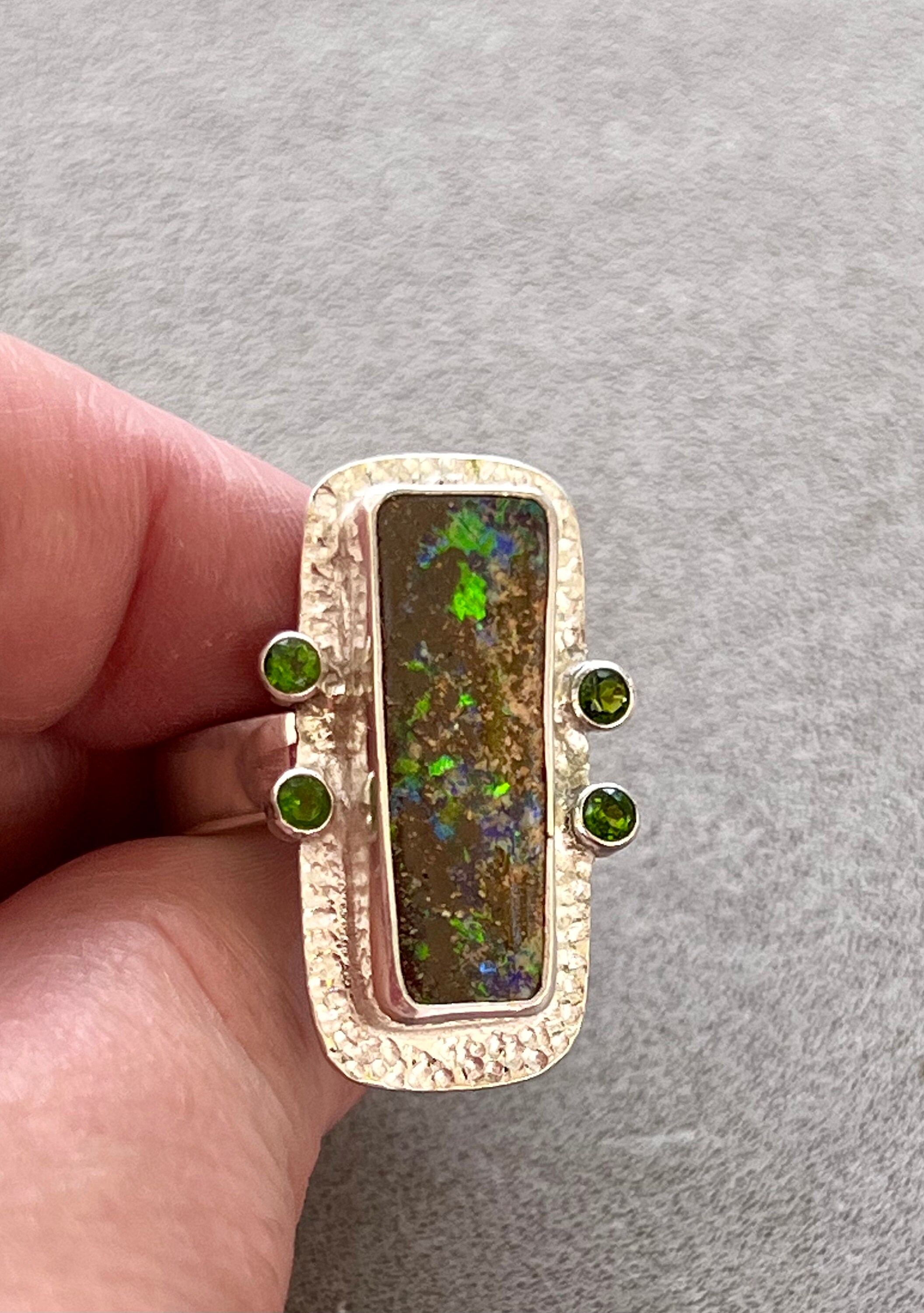 Blue Diopside Ring - Etsy