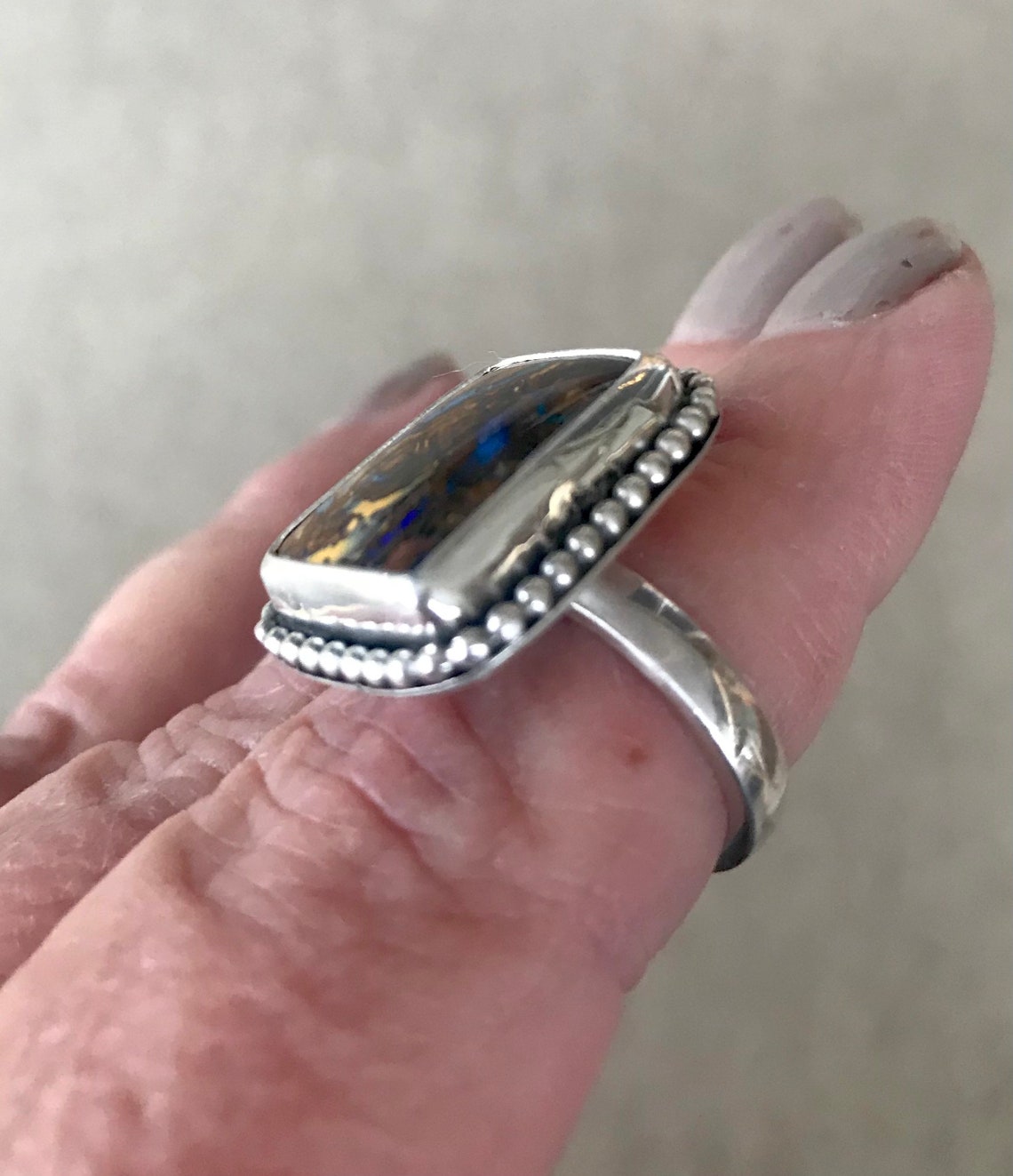 Boulder Opal Ring - Etsy
