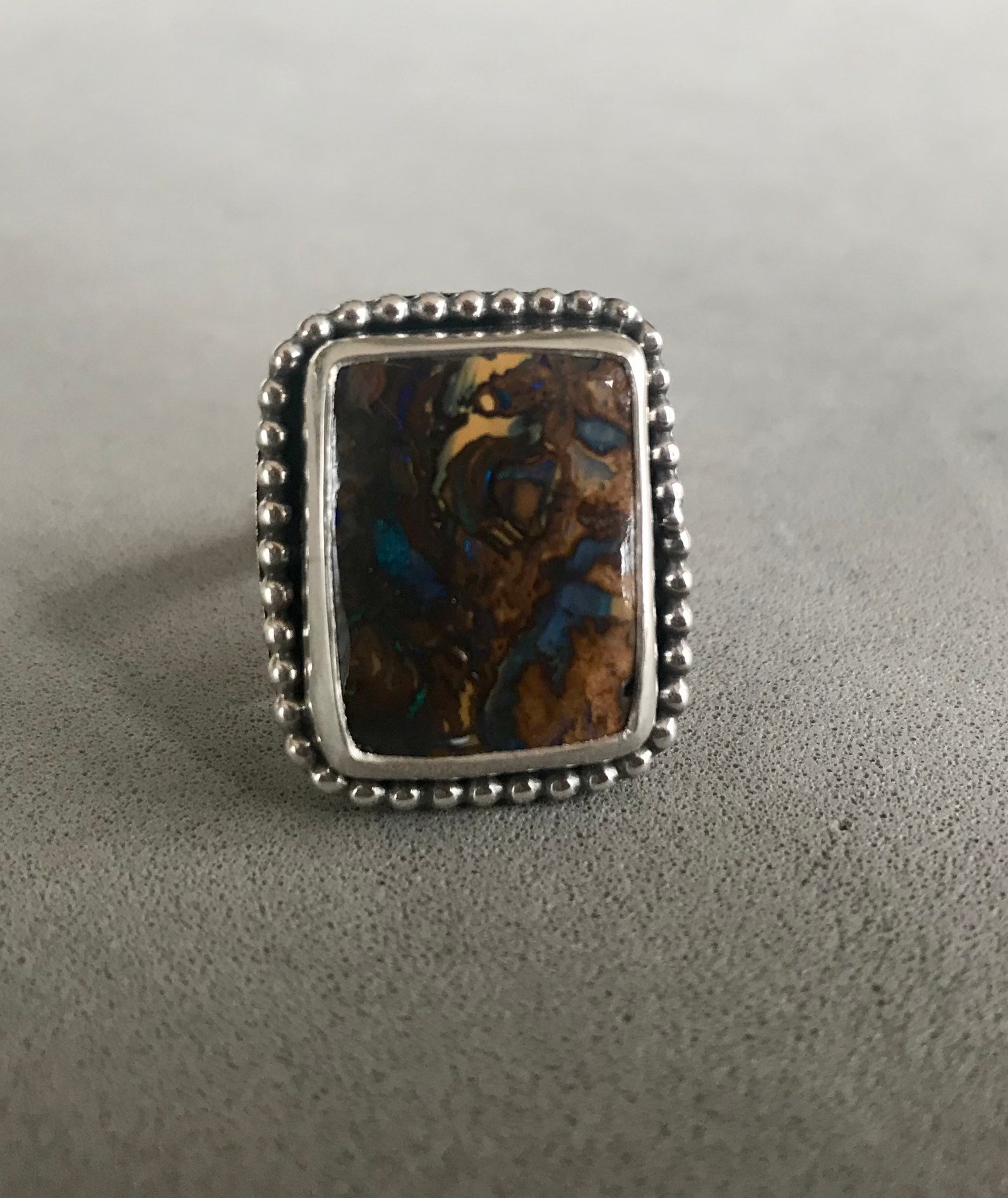 Boulder Opal Ring - Etsy