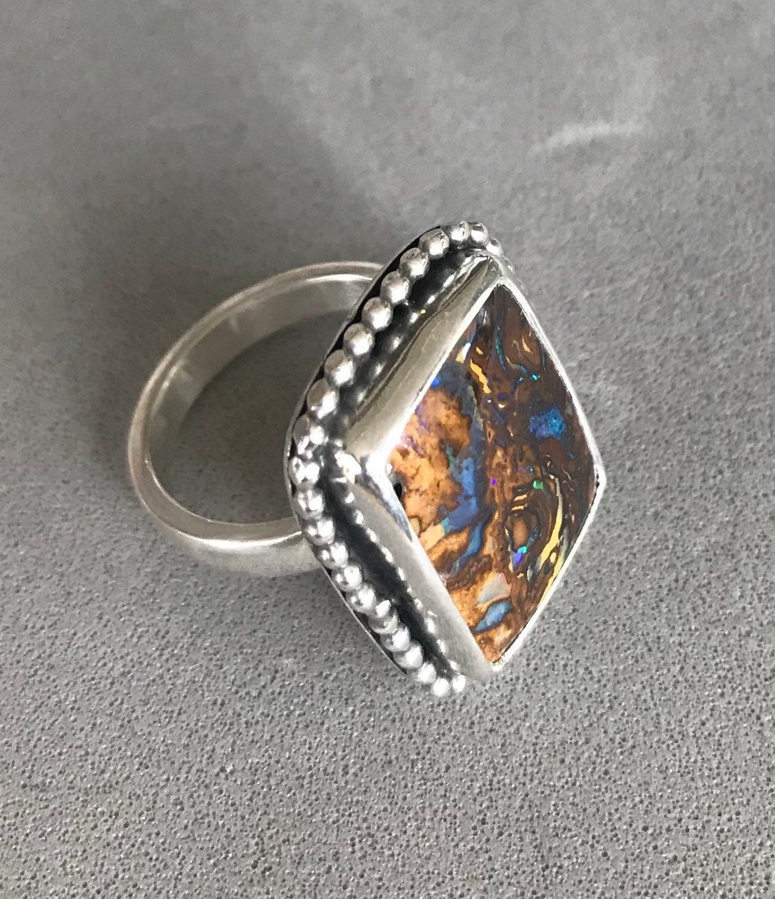 Boulder Opal Ring - Etsy