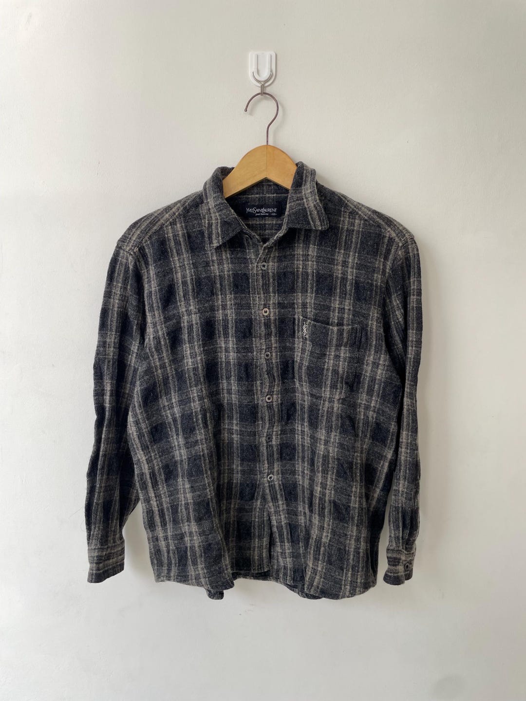 Vintage Yves Saint Laurent YSL Flannel Shirt - Etsy