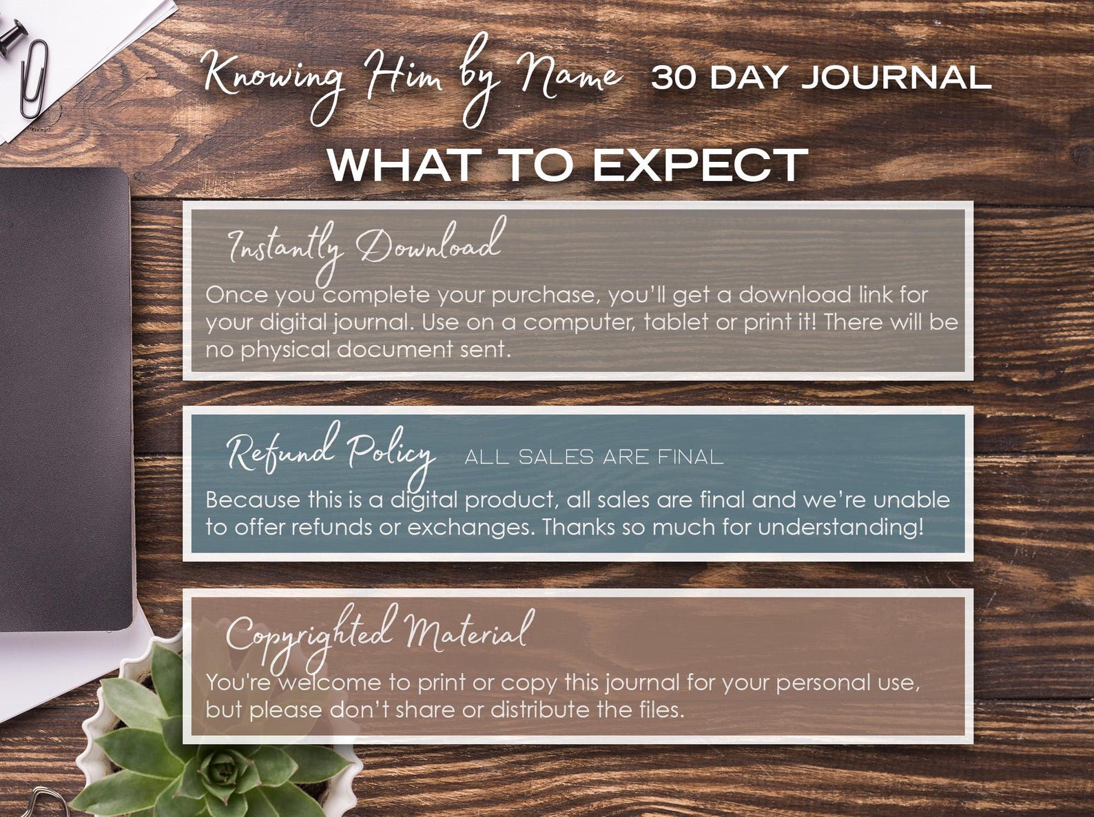 Knowing Him by Name | 30 Day Journal - Etsy