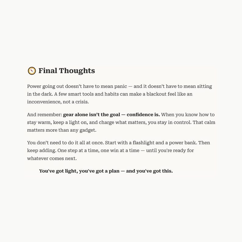 Emergency Power Prep Guide – Printable Backup Lighting & Off-grid ...