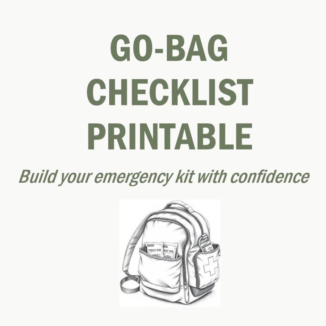 Go-bag Checklist Printable – Emergency Bag Planner for Real-world ...