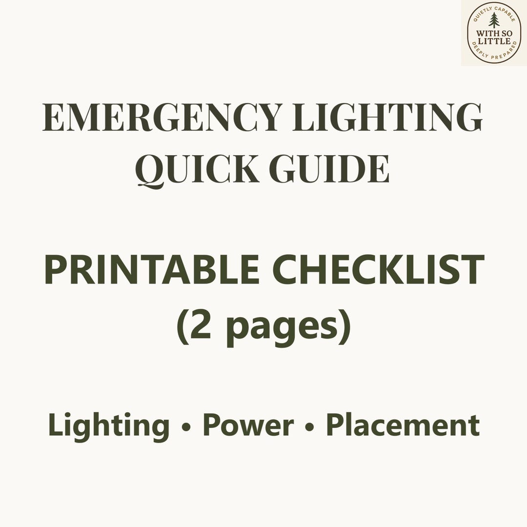 Emergency Lighting Checklist Printable - Safe Backup Lights & Placement ...
