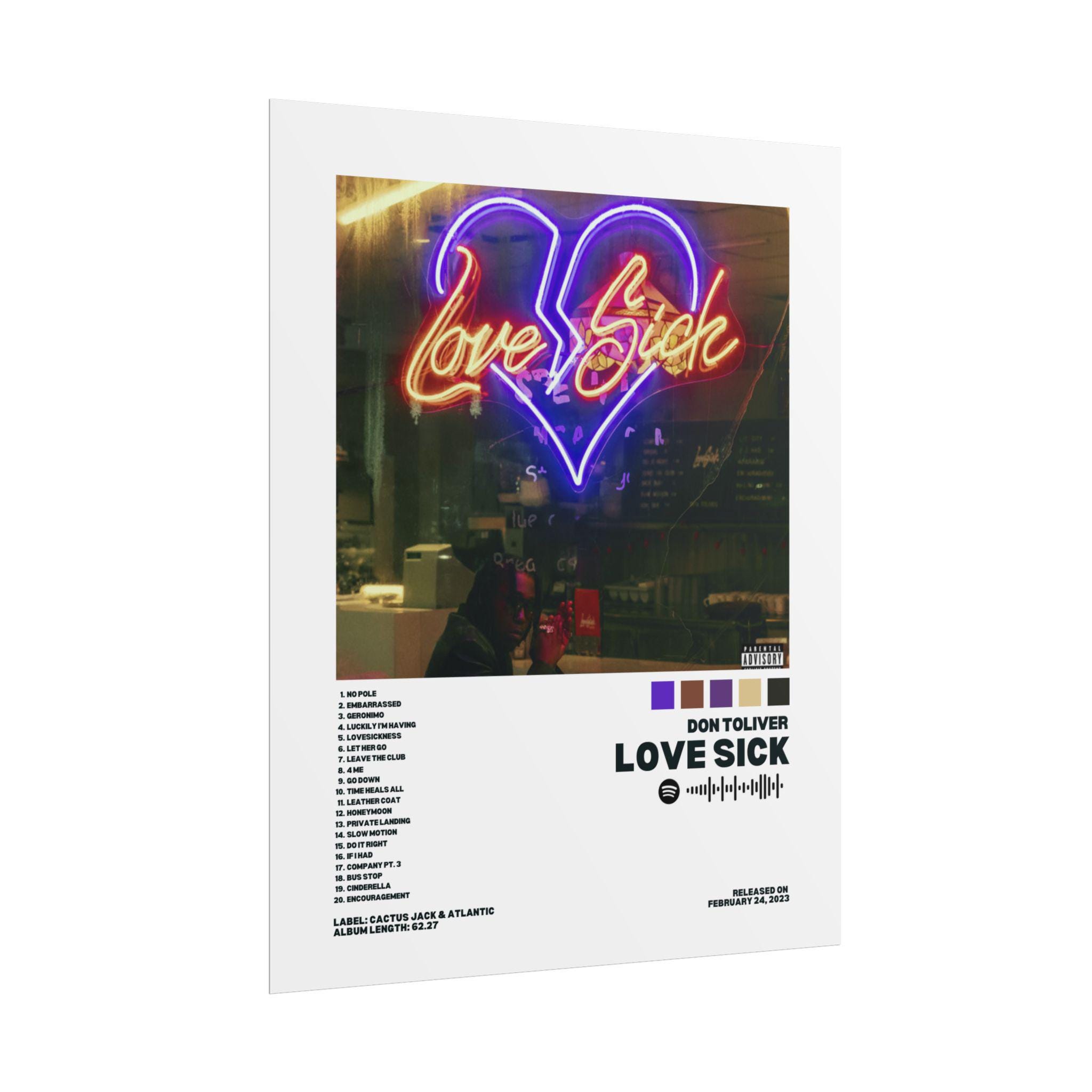 Love Sick Tracklist Poster | Digital Download - Etsy