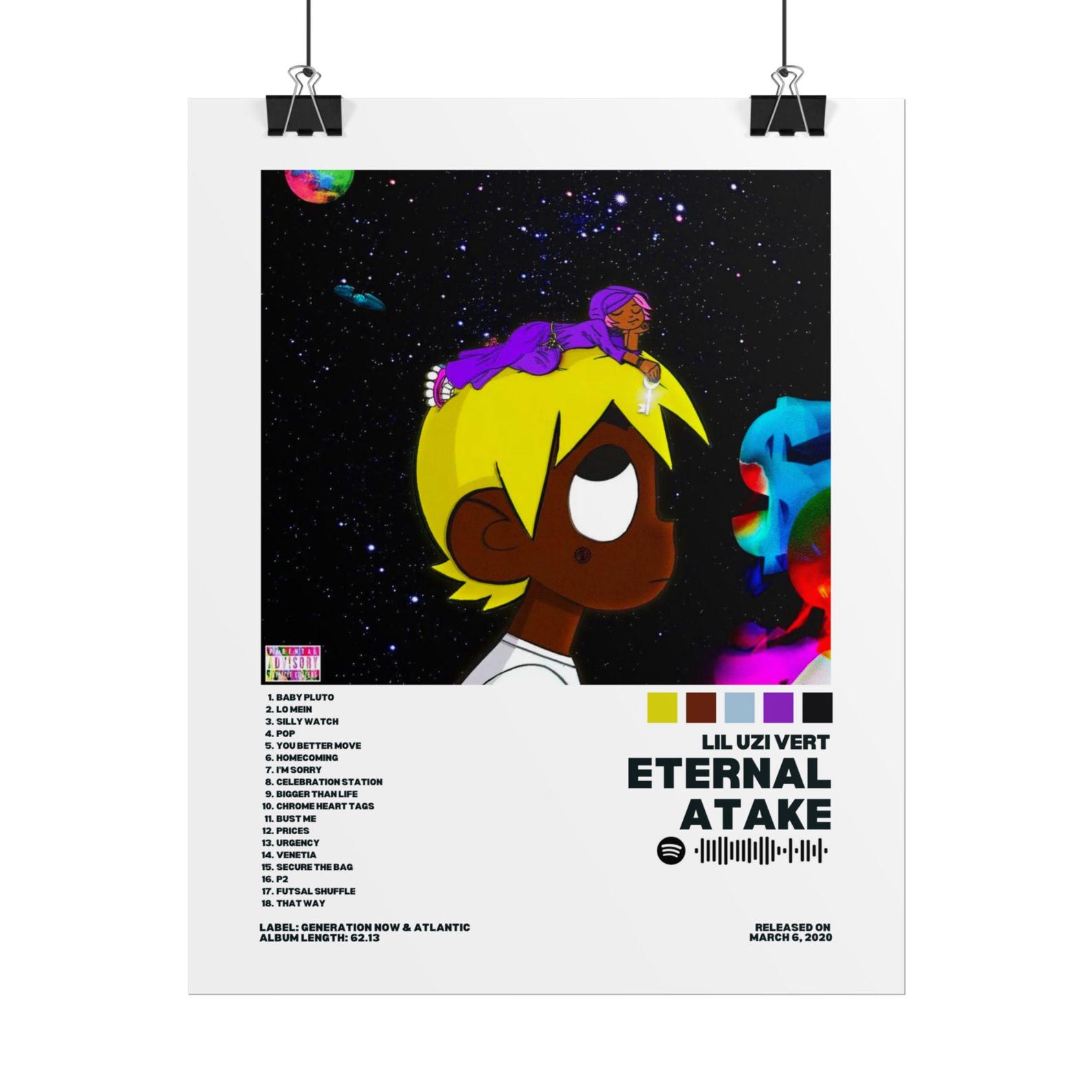 Eternal Atake Tracklist Poster | Digital Download - Etsy