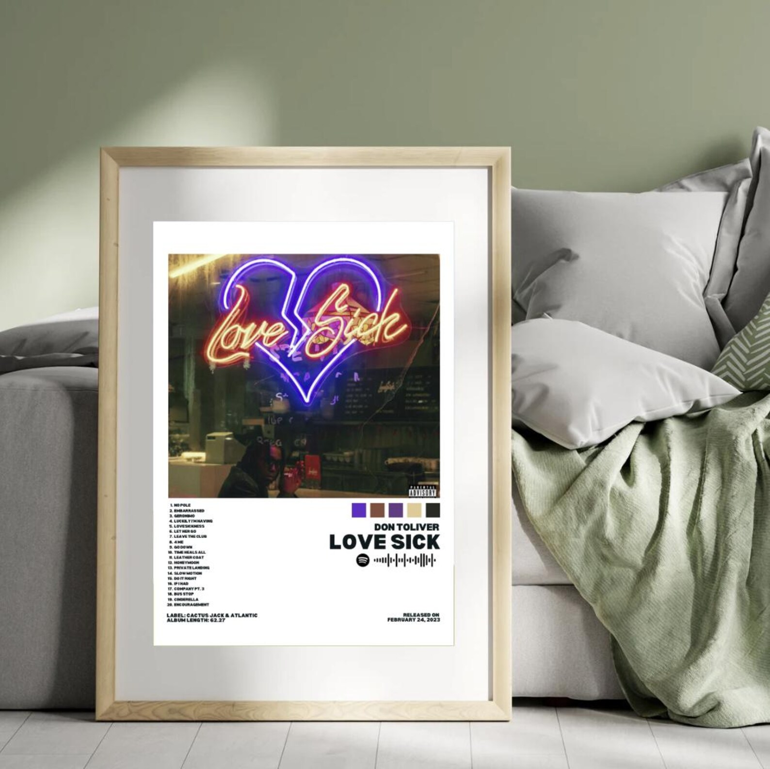 Love Sick Tracklist Poster | Digital Download - Etsy