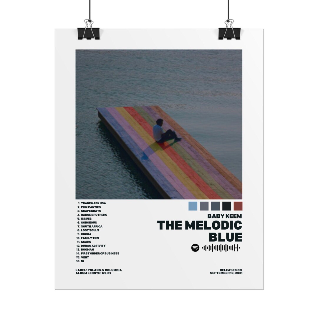The Melodic Blue Tracklist Poster | Digital Download - Etsy