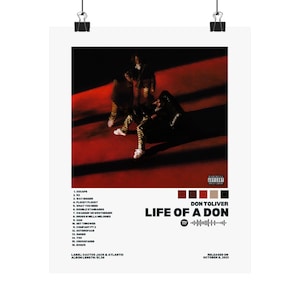 Life of a DON Tracklist Poster | Digital Download - Etsy
