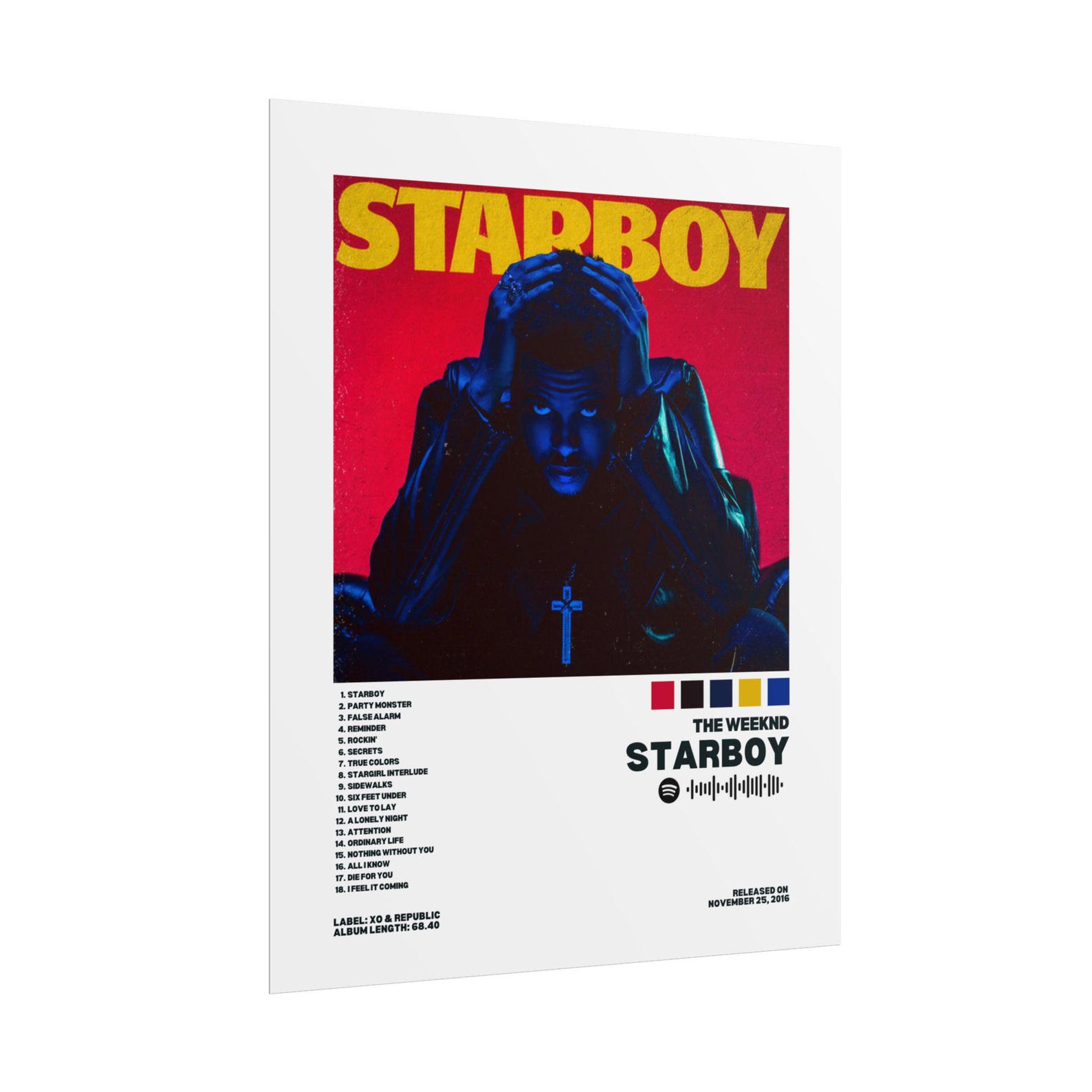 Starboy Tracklist Poster | Digital Download - Etsy