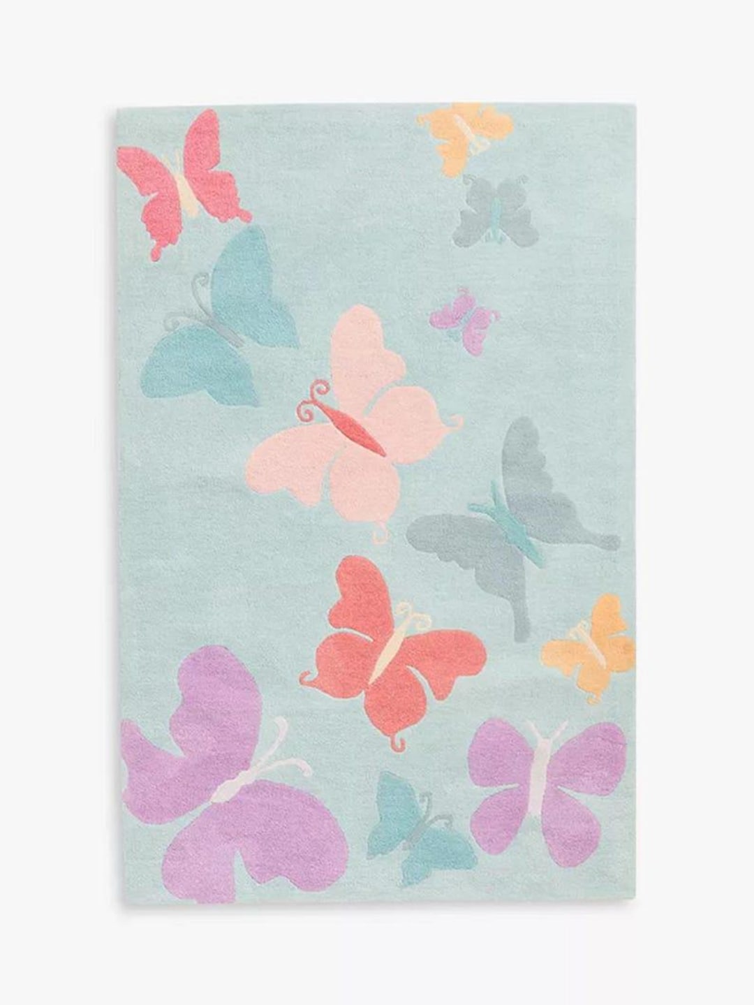 Hand Tufted Wool Butterfly Rug, Pastel Nursery Decor - Etsy