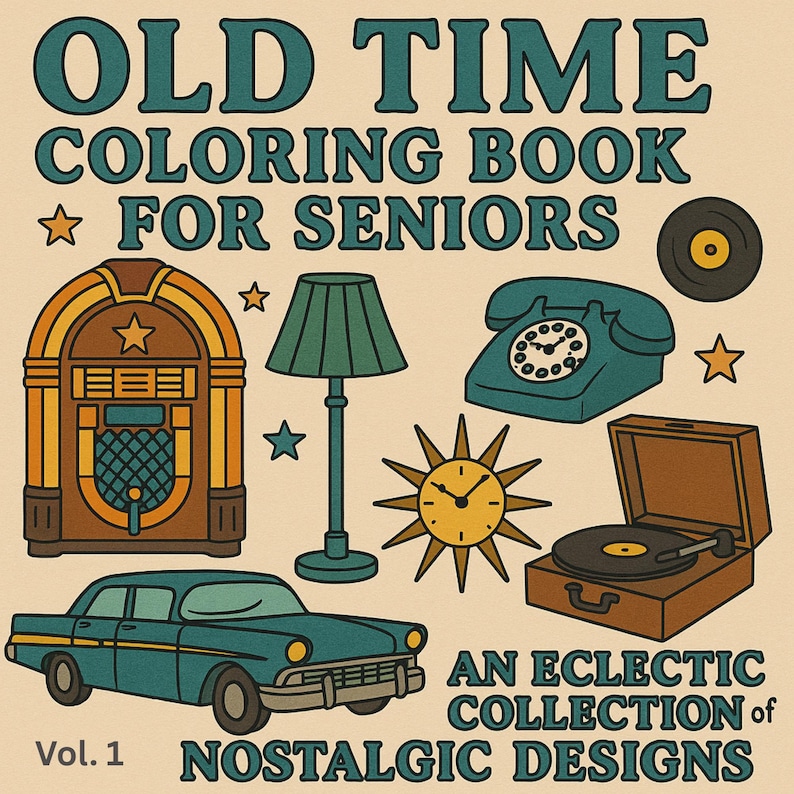 Large Print Coloring Pages for Elderly: Senior, Dementia-friendly ...