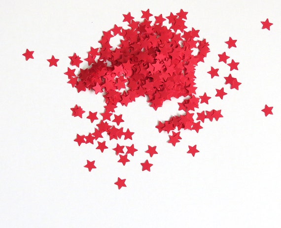 Red Stars Confetti 450 Pieces - Etsy