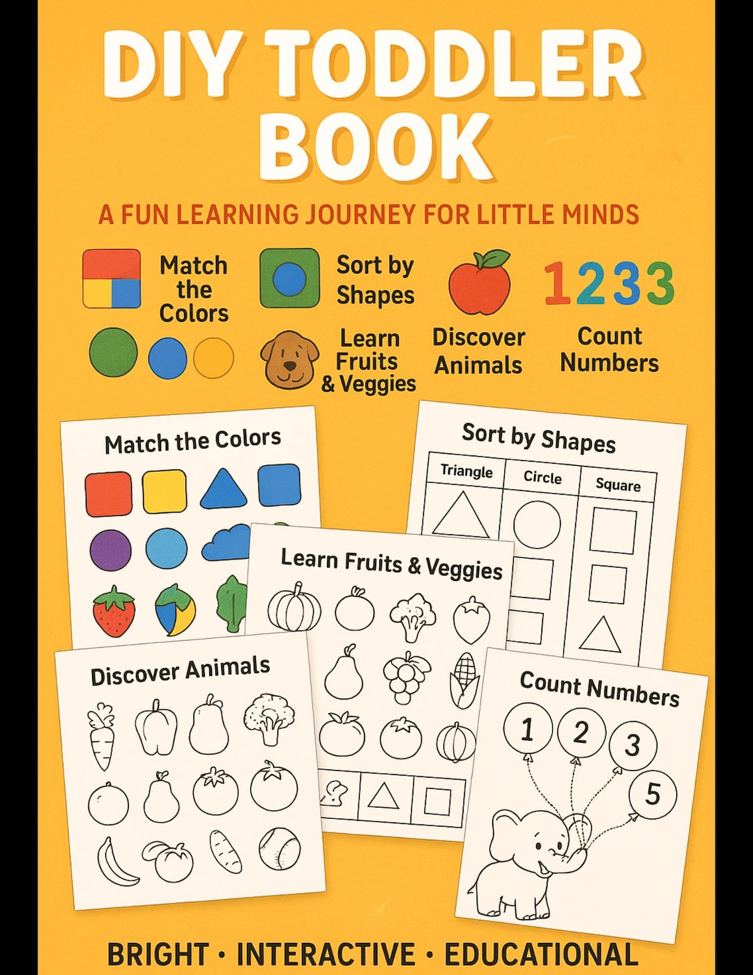 21 Printable Preschool Color Match Practice Sheets - Etsy