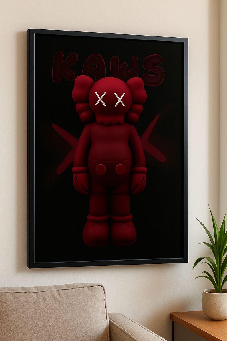 Kaws Wall Art - Etsy