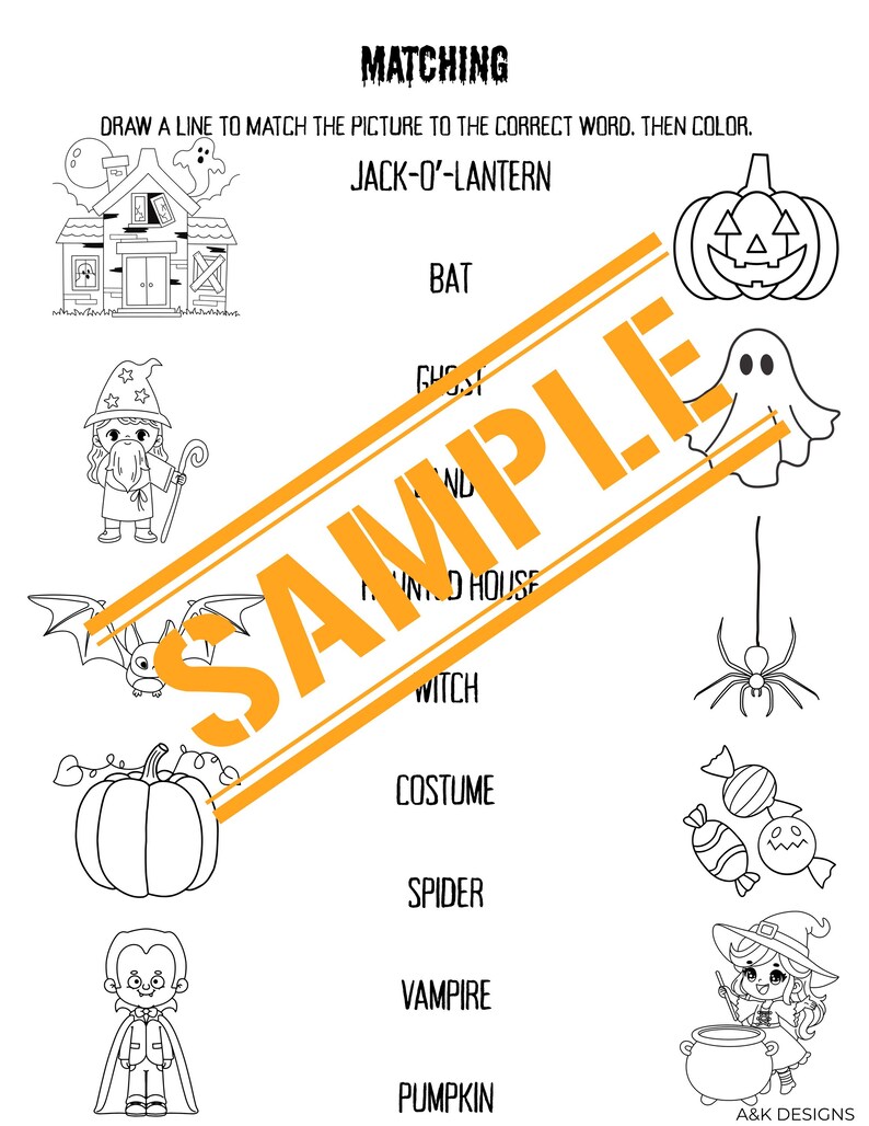 Kids Halloween Activity Booklet: Games, Coloring, Puzzles (PDF ...