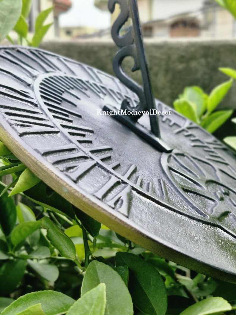 Handmade Vintage 10" Brass Sundial Clock – Large Garden & Yard Decor ...
