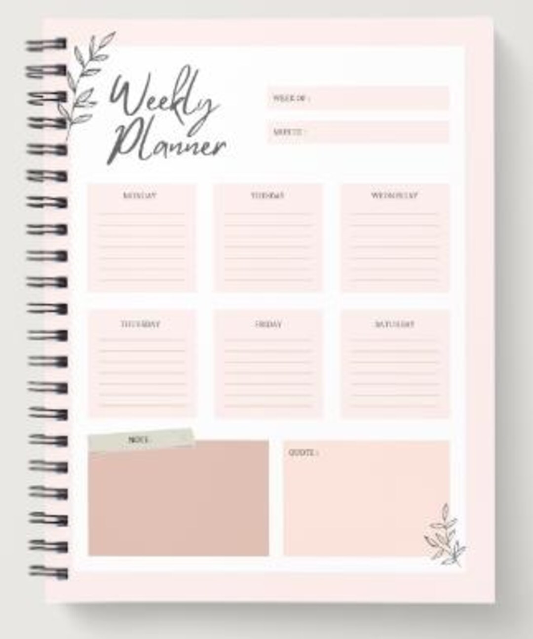 Weekly Plan Veckoplanerare Kalender Planering - Etsy