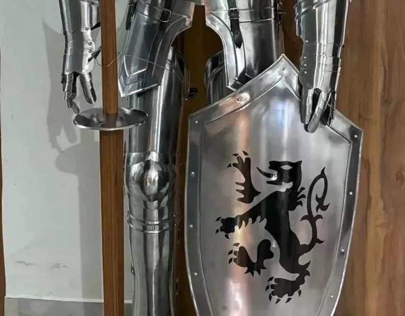 Medieval Templar Knight Full Body Armor Suit, Wearable Crusader Gothic ...
