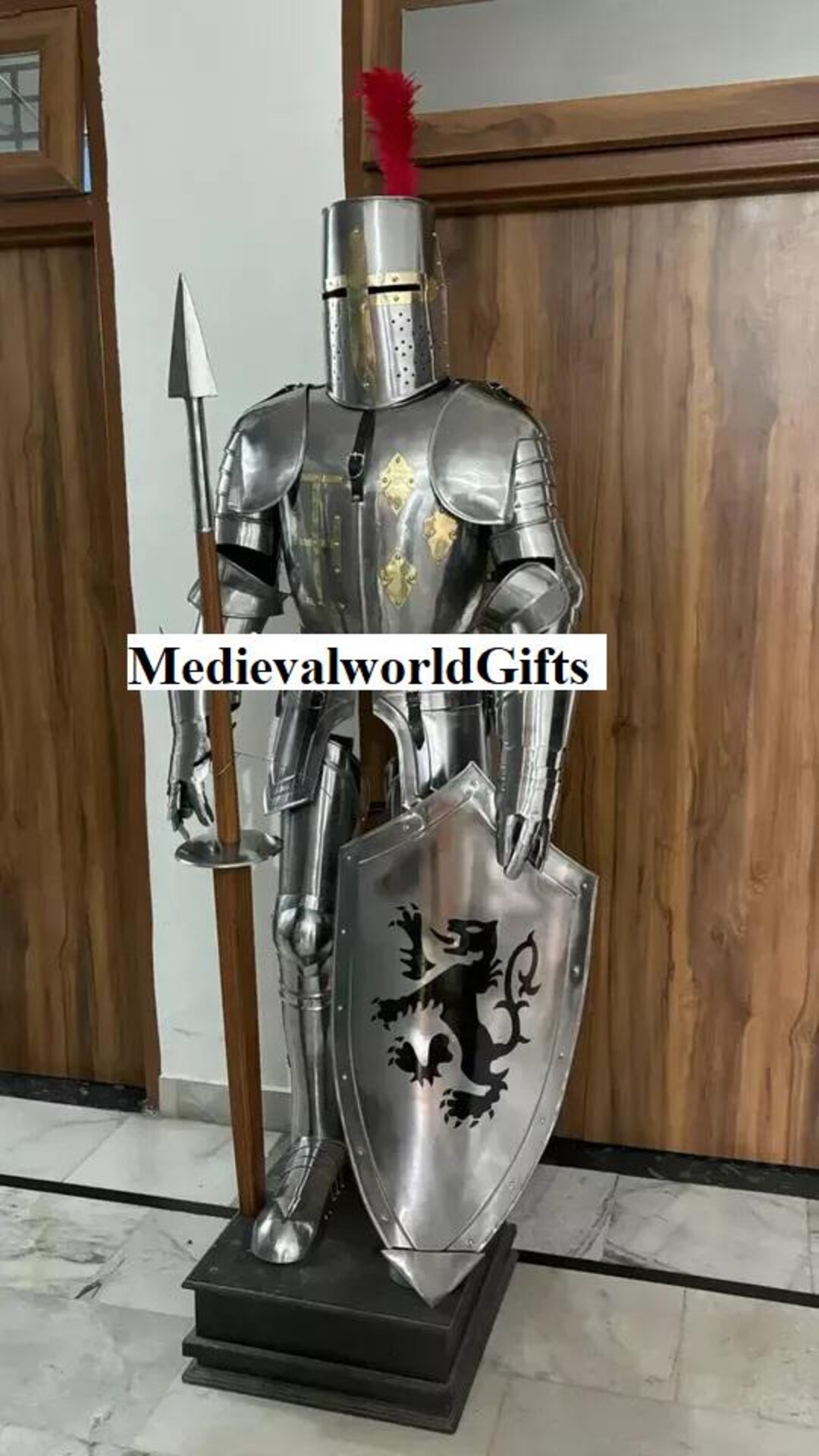 Medieval Templar Knight Full Body Armor Suit, Wearable Crusader Gothic ...