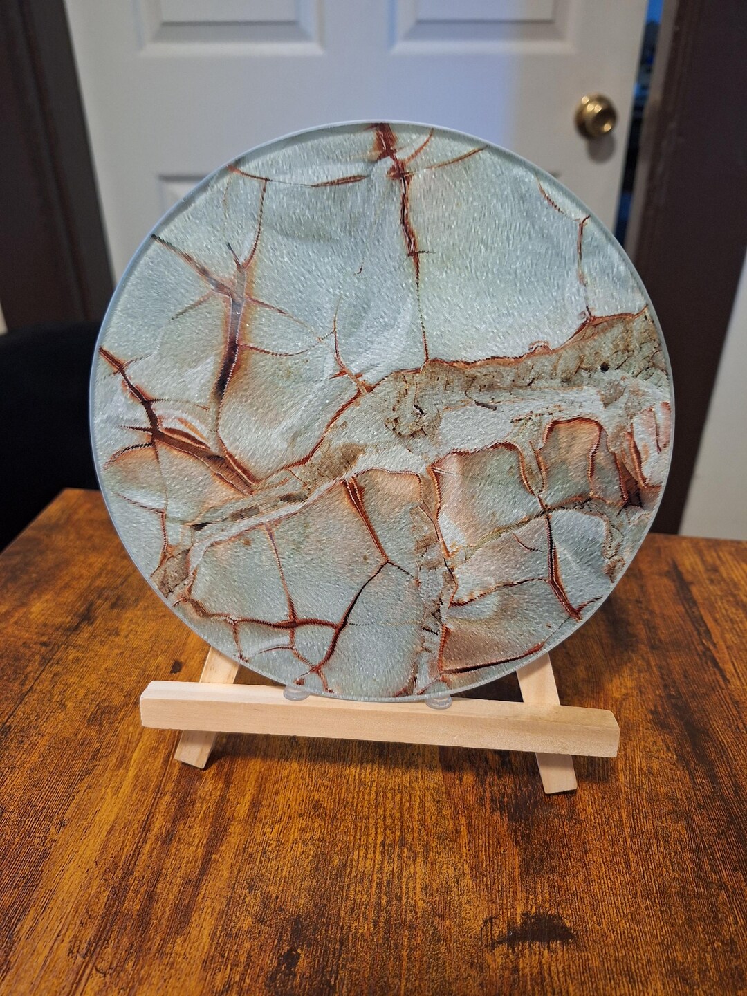 Stone Quartz Design Tempered Glass Trivet/cutting Board: Free Tripod - Etsy