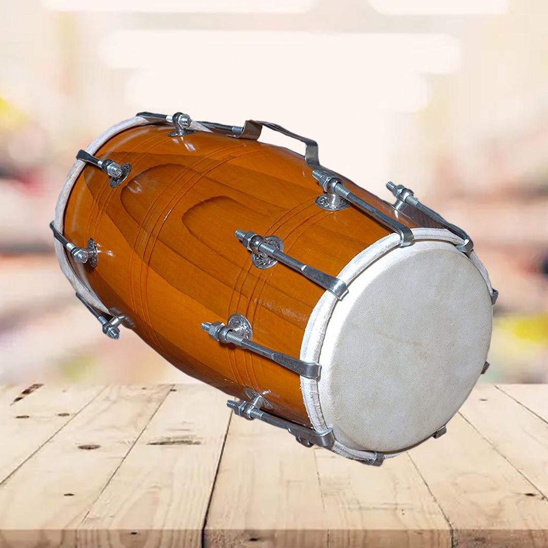 Mango Wood Dholak | Traditional Dholki Drum With Bag | Use for Wedding ...