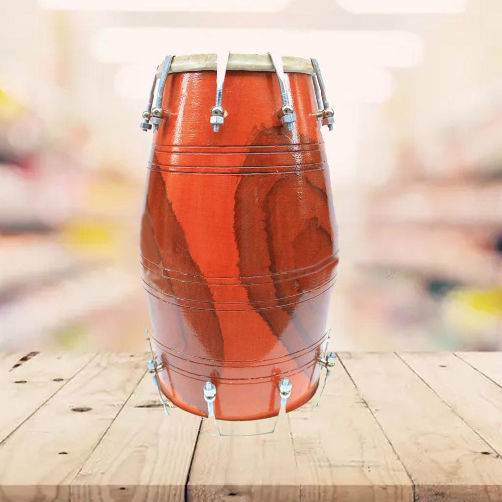 Mango Wood Dholak | Traditional Dholki Drum With Bag | Use for Wedding ...