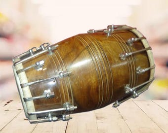Mango Wood Dholak | Traditional Dholki Drum With Bag | Use for Wedding ...