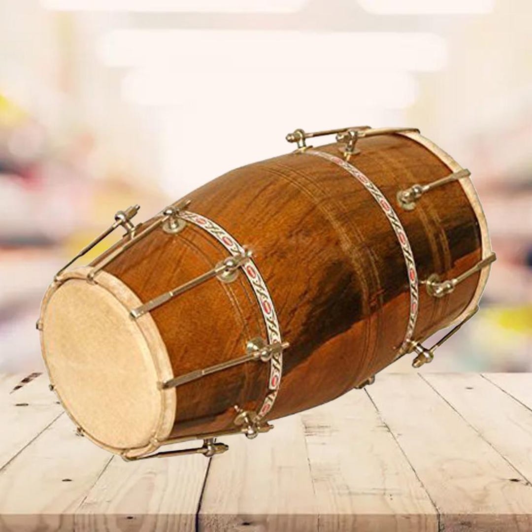 Mango Wood Dholak | Traditional Dholki Drum With Bag | Use for Wedding ...