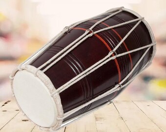 Mango Wood Dholak | Traditional Dholki Drum With Bag | Use for Wedding ...