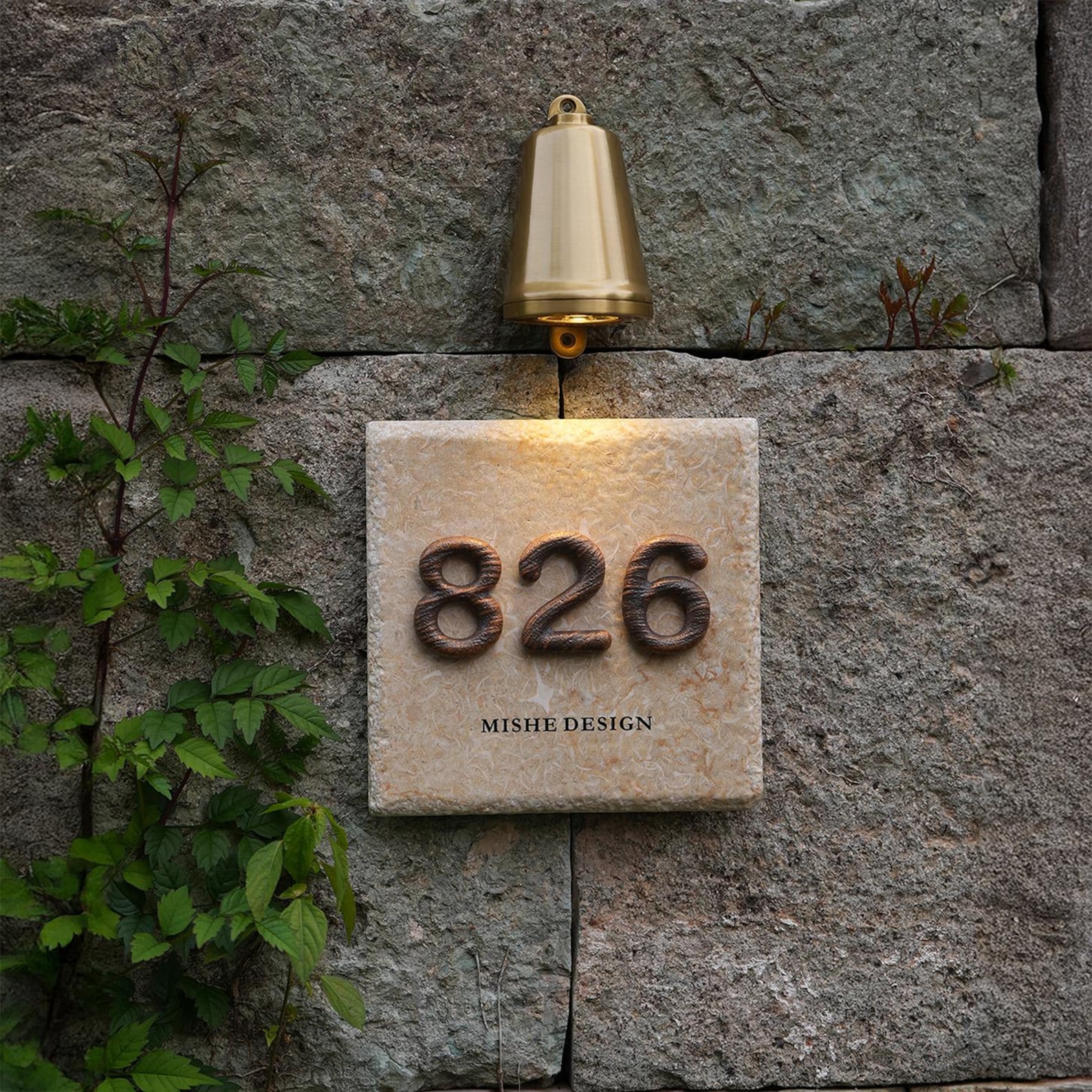 Stone Identification House Number|customizable Base Plate Made of ...