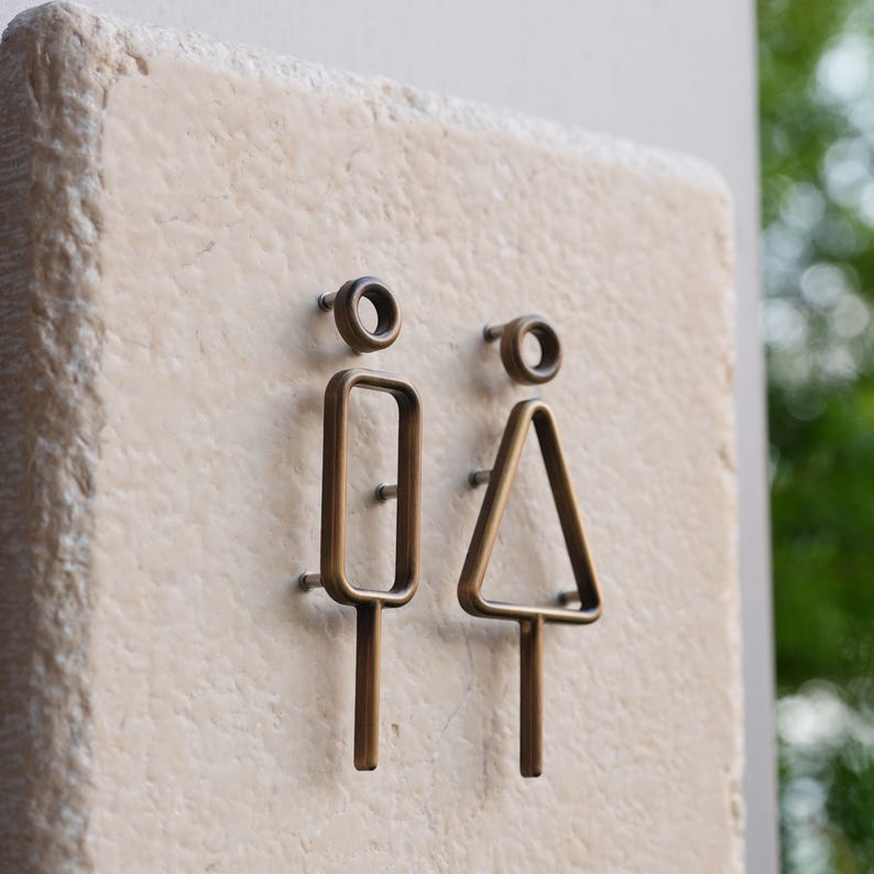 Deluxe Bathroom Signage Restroom Sign，washroom，3d Toilet Sign，custom ...