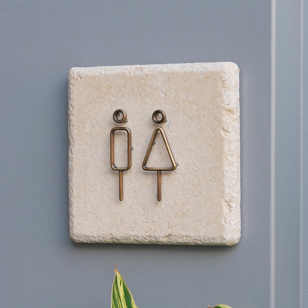 Deluxe Bathroom Signage Restroom Sign，washroom，3d Toilet Sign，custom ...