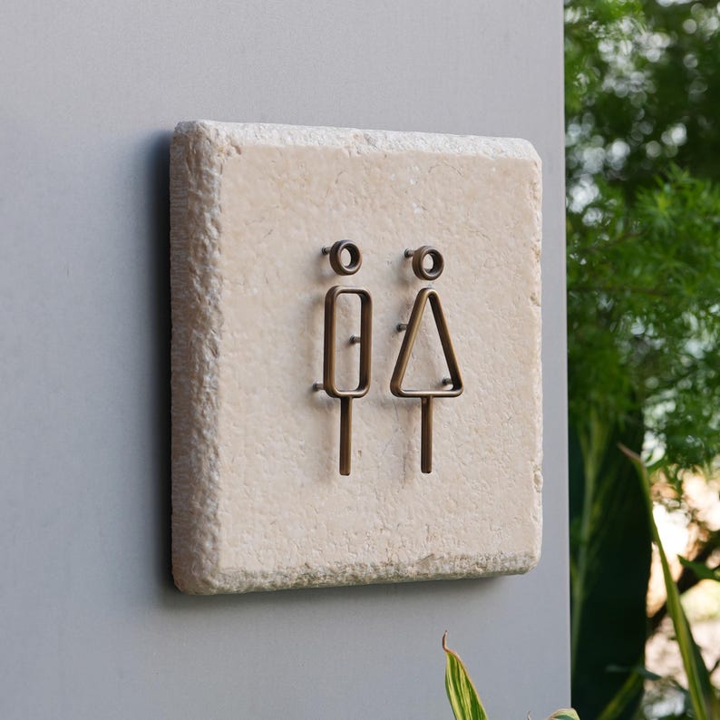Deluxe Bathroom Signage Restroom Sign，washroom，3d Toilet Sign，custom ...