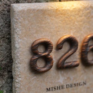 Stone Identification House Number|customizable Base Plate Made of ...